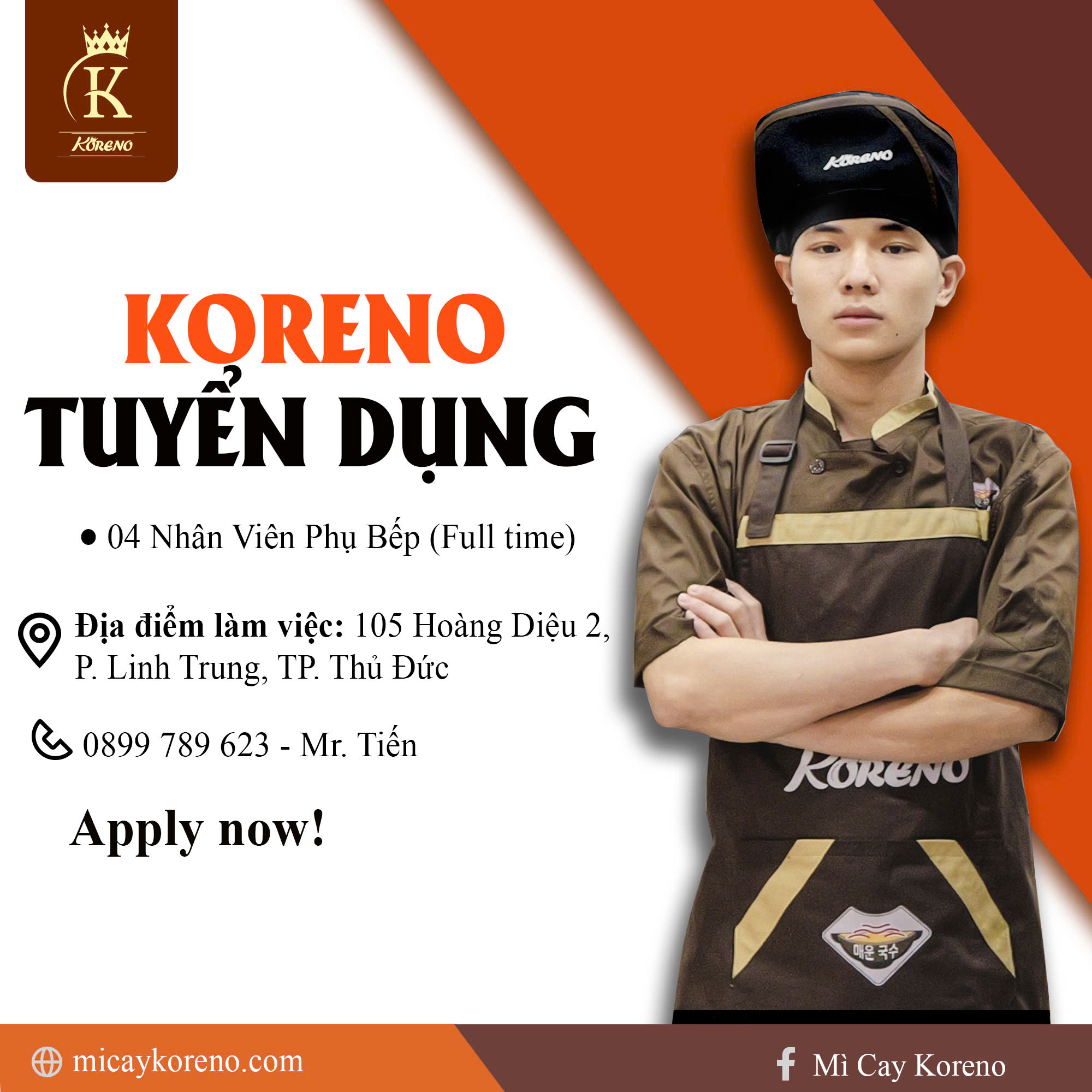 MÌ CAY KORENO TUYỂN DỤNG THÁNG 05-2025.